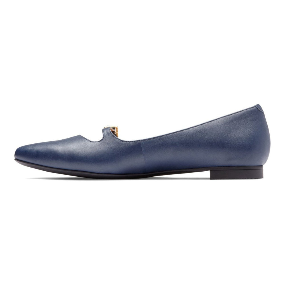 Vionic Women’s Minna Flats – Navy Nappa Leather Shoes